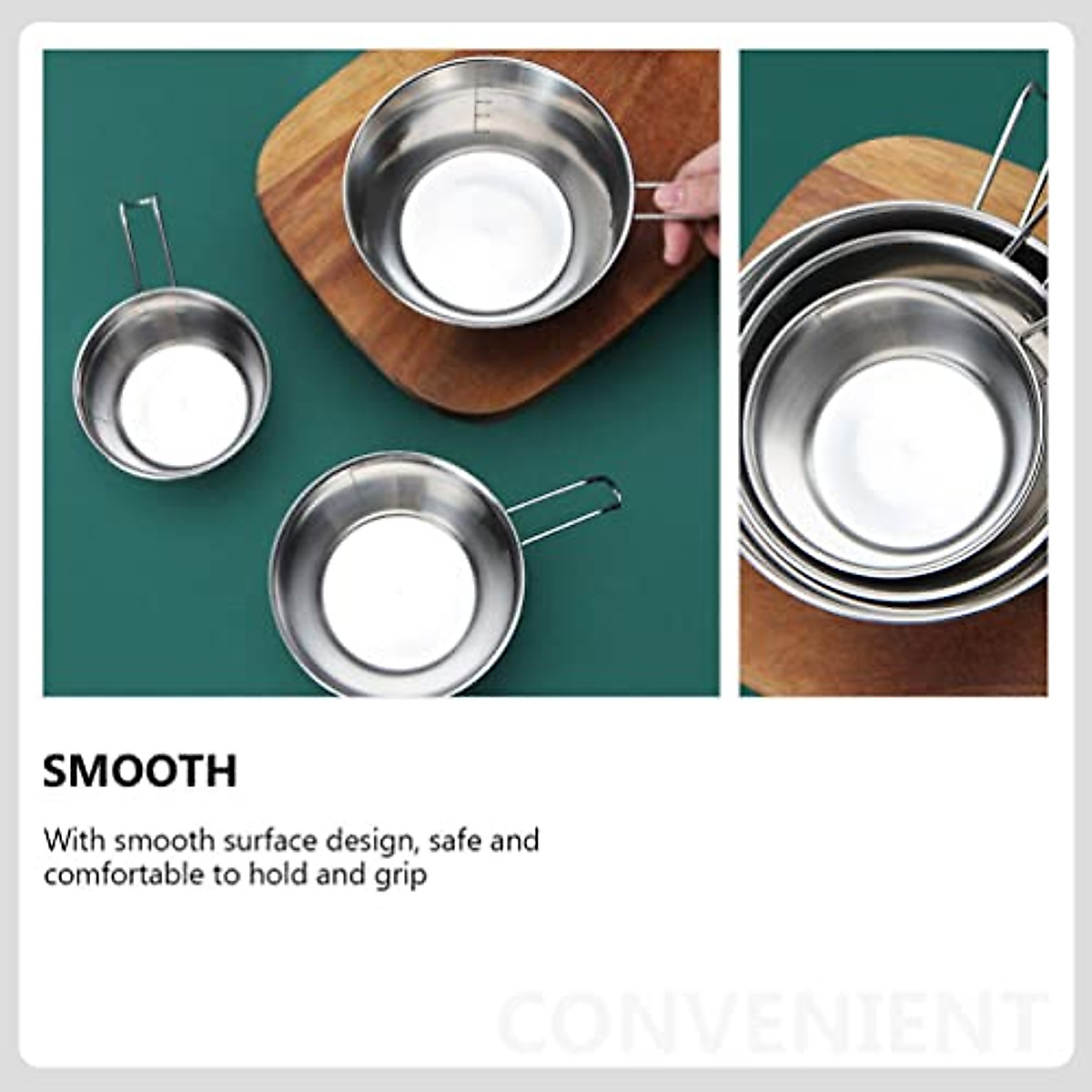 Stainless Steel Shot Cups Glass: Drinking Vessel Metal Shooters with Foldable Handle 3Pcs Portable Outdoor Wine Cup Coffee Cup with Leather Case for Whiskey Tequila Liquor Barware