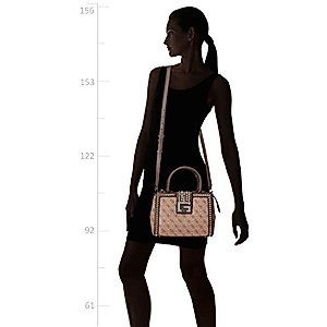 GUESS Logo Bling Society Satchel, Latte