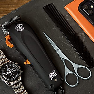 Suvorna small scissors for beard, mustache, facial, nose, eyebrow, and ear hair - Hair scissors for cutting, trimming & grooming - Made with 4.5" stainless steel for barbers, professional, & home user