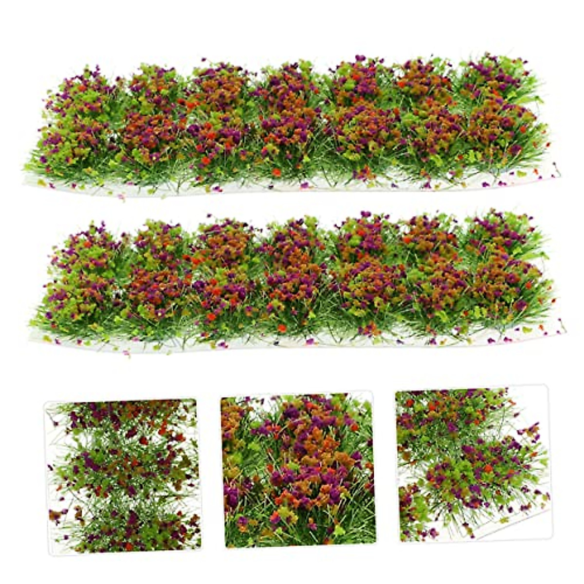HANABASS 2 Boxes Tufts Scenery Tabletop Building Modelling Diorama Flower H Miniature Irregular Gaming for Cluster Hobby Static Train Railroad Adhesive Sand Bushy Layout Groups Grass of