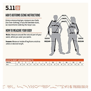 5.11 Tactical Men's Ridge Pant, Flex-Tac Stretch Fabric, Comfort Waist, Style 74520, Ranger Green, 42W x 34L