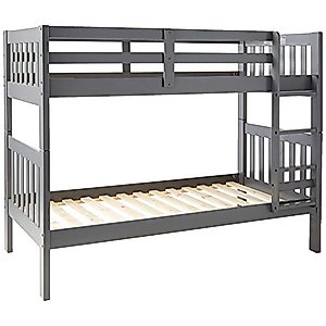 Donco Kids Austin Mission Twin Over Twin Dark Grey Bunkbed