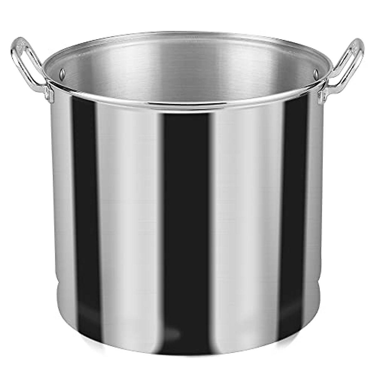 Vasconia 27.5-Quart Steamer Pot (Aluminum) with Tray & Glass Lid, For Most Stoves - (Hand-Wash only) Large Stock Pot for Tamales, Steaming, Boiling & Frying - Makes Seafood, Pasta, Vegetables & More