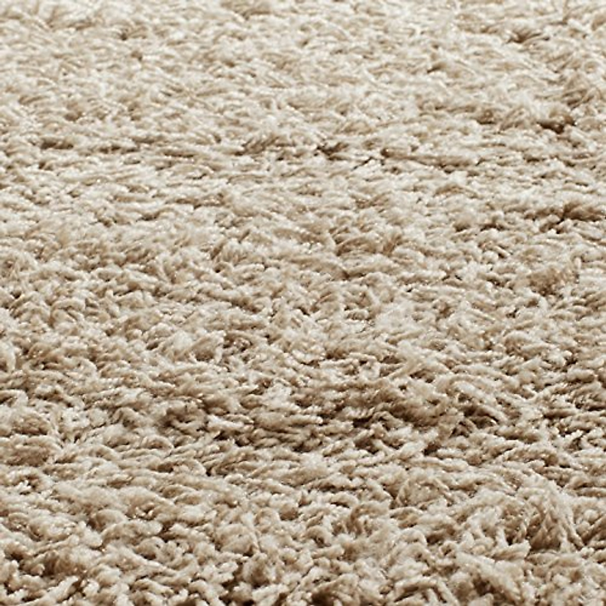 SAFAVIEH Athens Shag Collection 5'1" x 7'6" Beige SGA119G Non-Shedding Living Room Bedroom Dining Room Entryway Plush 1.5-inch Thick Area Rug