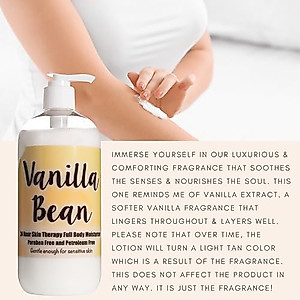 The Lotion Company 24 Hour Skin Therapy Lotion, Full Body Moisturizer, Paraben Free, Made in USA, Vanilla Bean Fragrance, w/ Aloe Vera, 16 Ounces