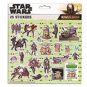 Star Wars Backpack for Boys 8-12 - Bundle with 16” Mandalorian Backpack, Baby Yoda Lunch Box, Stickers | Star Wars School Backpack for Boys