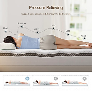 3 Inch Gel Bamboo Memory Foam Mattress Topper, Full Size, Reversible Cooling & Warm Bed Topper Washable Cover, Triple Layer Foam for Pain Relief, Medium Firm, CertiPUR-US Certified