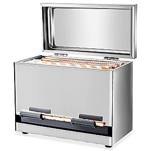 Tessco Stainless Steel Straw Dispenser for Pencils Reusable Straw Holder with Lid Pencils Dispensers for Class Straw Organizer for Countertop Home Classroom Coffee Bar Supplies