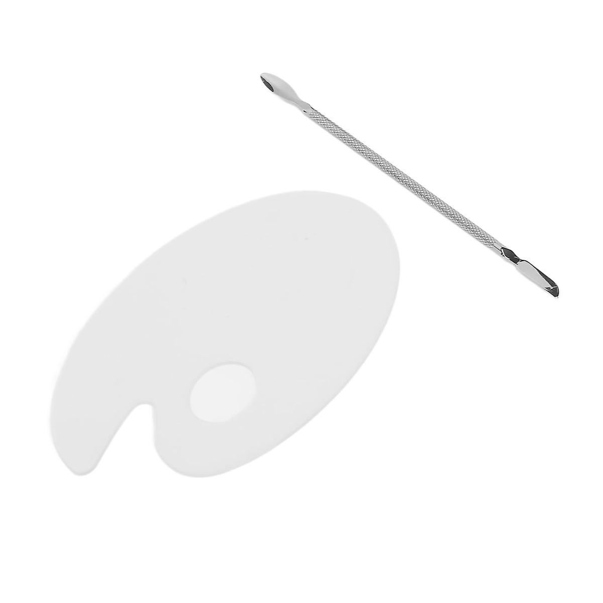 Clear Nail Palette Acrylic Makeup Mixing Tray with Spatula for Nail Art Durable and Lightweight