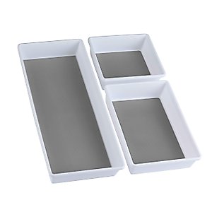 LIVORINI Drawer Organizers 3-Size | Kitchen Drawer Organizer, Desk Drawer Organizer, Junk Drawer Organizer | Organization and Storage Tray