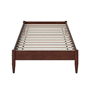 AFI, Pasadena 14" Twin XL Wood Basic Platform Bed Frame, Walnut