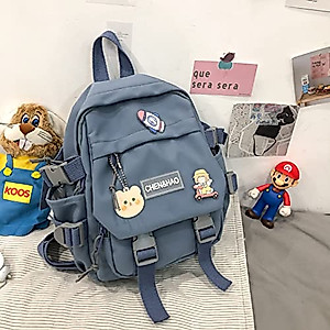 Ritatte Cute Mini Backpack with kawaii Pins Accessories Pendant for Women Aesthetic Mini Crossbody Bag Shoulder Bag(Blue-65, One Size)