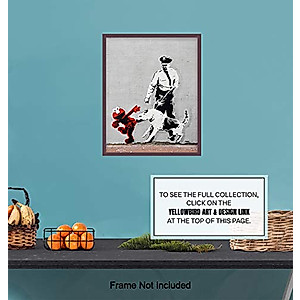 Police Arrest Street Art - Graffiti Wall Decor - 8x10 Poster, Home Decoration for Living Room, Office, Bedroom - Unique Gift for Policemen, Law Enforcement Officer, Men, Boys, Teens - UNFRAMED Print