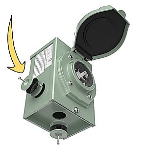 PRUSTE Generator Inlet Box Featuring: Easy-to-Use Knockouts! (Patent Pending), 30 Amp Generator Inlet Box, NEMA L5-30 Plug, 220v Outlet, 125v Generator Box, ETL Listed, Weatherproof, Outdoor Use