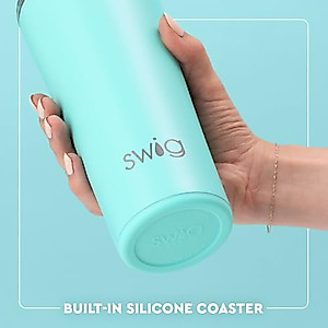 Swig Life 22oz Insulated Tumbler, Travel Coffee Tumbler with Lid, Cup Holder Friendly Travel Coffee Mug, Stainless Steel Thermos, 22 oz Tumbler, Reusable Insulated Coffee Mug with Lid (Caliente)