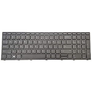 Sierra Blackmon US Layout Notebook Keyboard for HP ProBook 450 G5/455 G5/470 G5 Series, Black, No Backlight, 9z.nefsq.001 nsk-xk0sq 450 G5