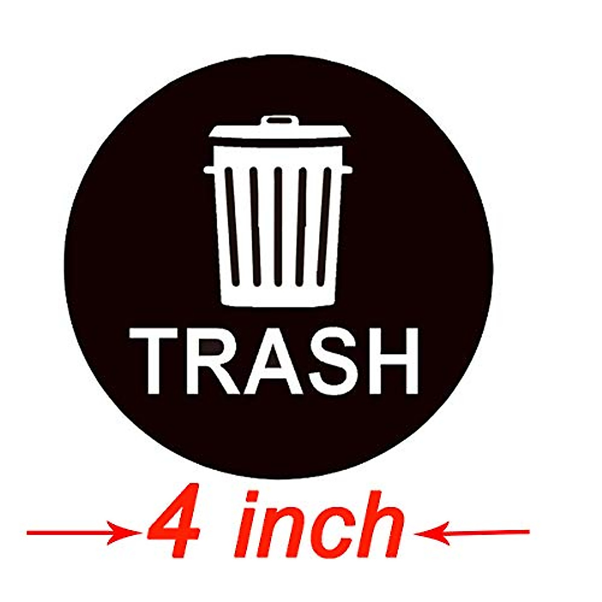 Recycle Sticker Sign Trash Decal Bin Label 8 Pack 4"x4"-Waterproof Organize&Coordinate Garbage Waste from Recycling-Great for Metal Aluminum Steel or Plastic Trash Cans-Indoor&Outdoor