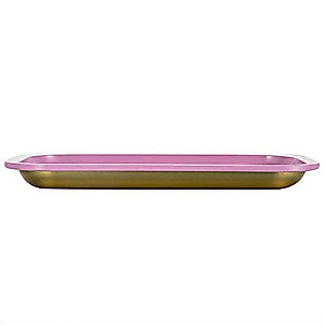 NERANENA Metal Tray 10.6" x 6.3" (Pink - Medium Size)