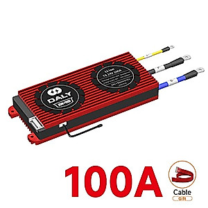 DALY BMS li-ion 7s 24V 100A PCB Protection Board with Separate Port Temperature Sensor for 18650 Lithium Battery Pack Rated 3.7V