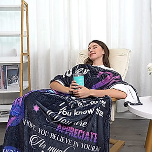 AMZLAL Custom Blanket with Name for Mom from Son, Mom Christmas Birthday Gifts Ideas, Thanksgiving Special Occasions Throws Blanket