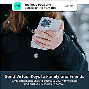 Wyze Lock WiFi & Bluetooth Enabled Smart Door Lock, Wireless & Keyless Entry, works with Amazon Alexa & Google Assistant, Fits on Most Deadbolts, Includes Wyze Gateway - A Certified for Humans Device
