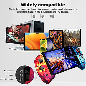 Joso Tablet Controller (11"), Phone Controller for iPhone, iPad, Android, Galaxy Z Fold4, Galaxy Z Flip4, Galaxy S23 S22 21Ultra, Fire HD 10, 8 to Play COD Mobile, Wireless Game Joystick Direct Play