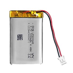 EEMB Lithium Polymer Battery 3.7V 1200mah 803048 Lipo Rechargeable Battery Pack with Wire JST Connector for Speaker and Wireless Device- Confirm Device & Connector Polarity Before Purchase