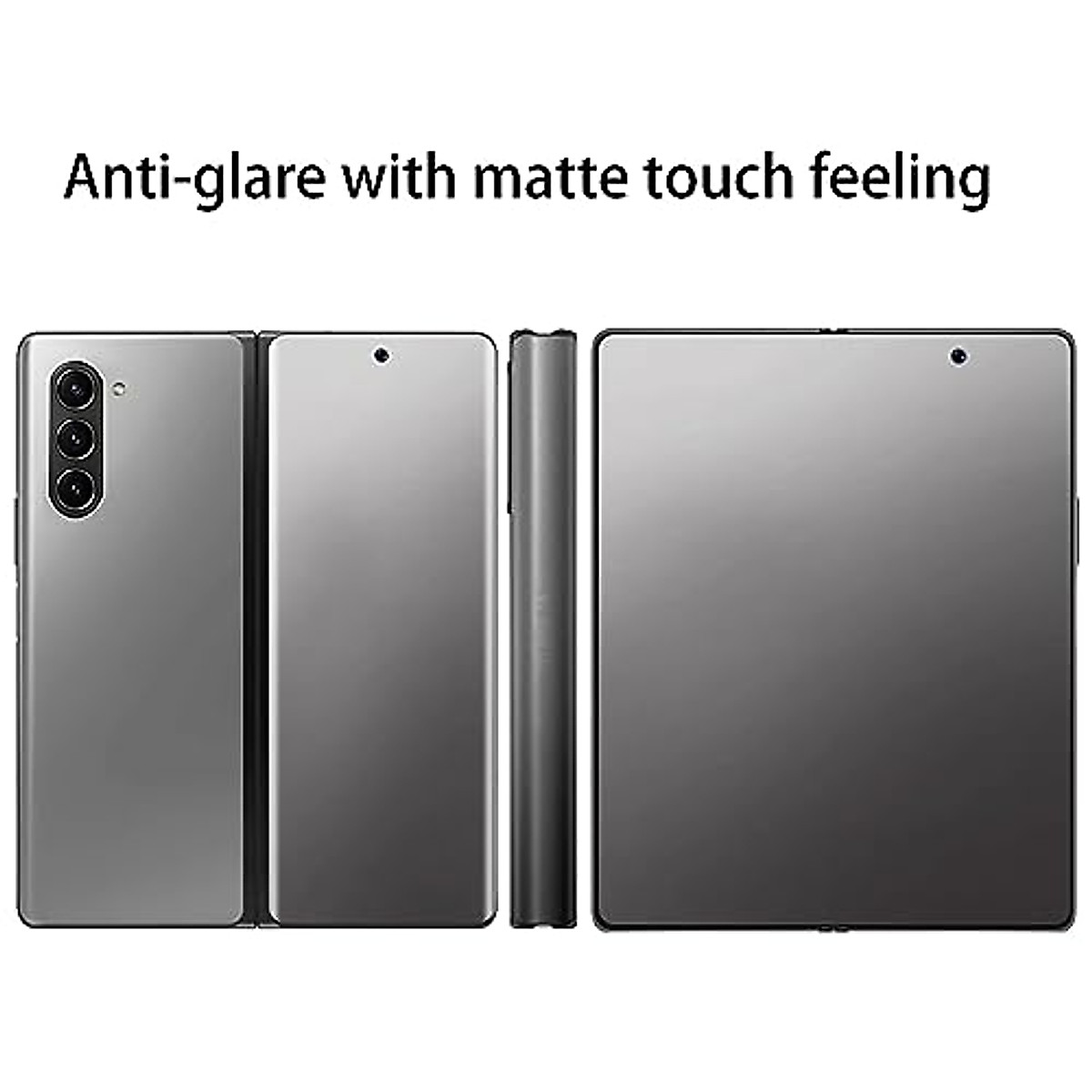 BYIUIHS [2 Sets 8PCS] Matte Screen Protector for Z Fold 5 ,Soft TPU Film Ultra-Thin Anti-Glare Screen Protectors for Samsung Galaxy Z Fold 5 2023 ,2 PCS Outside+2 PCS Inside Screen+2 PCS Back Cover+2 PCS Side film