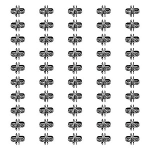 Prolinemax 50 PCS Chrome 4 Way Glass Cube Connector Clip 3/16" Tempered Glass Shelf