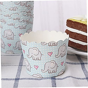 UPKOCH Paper Elephant Baking Holder for Dot Polka Pattern Small -friendly -friendly Liners Wrappers Shop Containers Dessert Home and Cuake Cups Accessory Colorful Paper Party Gift Wrapping 100pcs