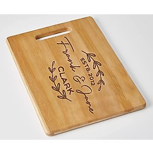 Personalized Mr and Mrs Cutting Board Wedding Gift for Couple Custom Arched Bamboo Cutting Board Housewarming Gifts