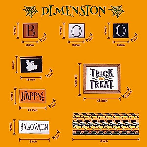 Halloween Decor - Halloween Decorations - Tiered Tray Decor Wooden Block Sign for Bathroom Home Kitchen Table Decor
