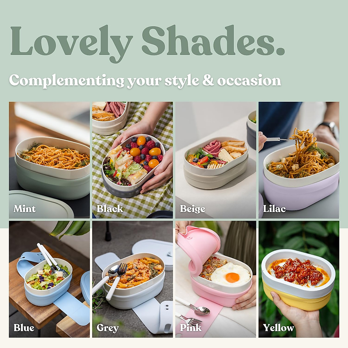 Ceramic Bento Lunch Box with Silicone Lid & Compartment Divider for Adults, Reusable Airtight Meal Prep Food Storage, Sandwich, Snack, Salad Container, Microwave Oven Safe (Pink, 30.4 Oz)