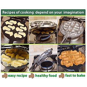 Non-stick Coating Cookie Mold Walnut Mushroom Assorted Tasty Homemade Cookies Baking Tools & Accessories Cookie Presses Bakeware (10 Mushrooms)
