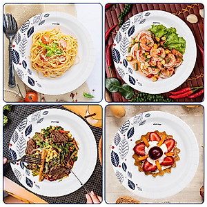 JOLLY CHEF 140 Count Paper Plates 10 inch Soak Proof, Cut Proof, Heavy Duty Leaf Printed Disposable Paper Plates for Everyday Use