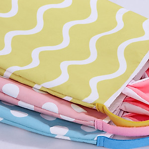 Ivenf Easter Tote Bags with Bunny Ears 3ct, Pink Blue Yellow Easter Gift Bags for Hunt Games Eggs, Kids School Home Party Supplies Decorations