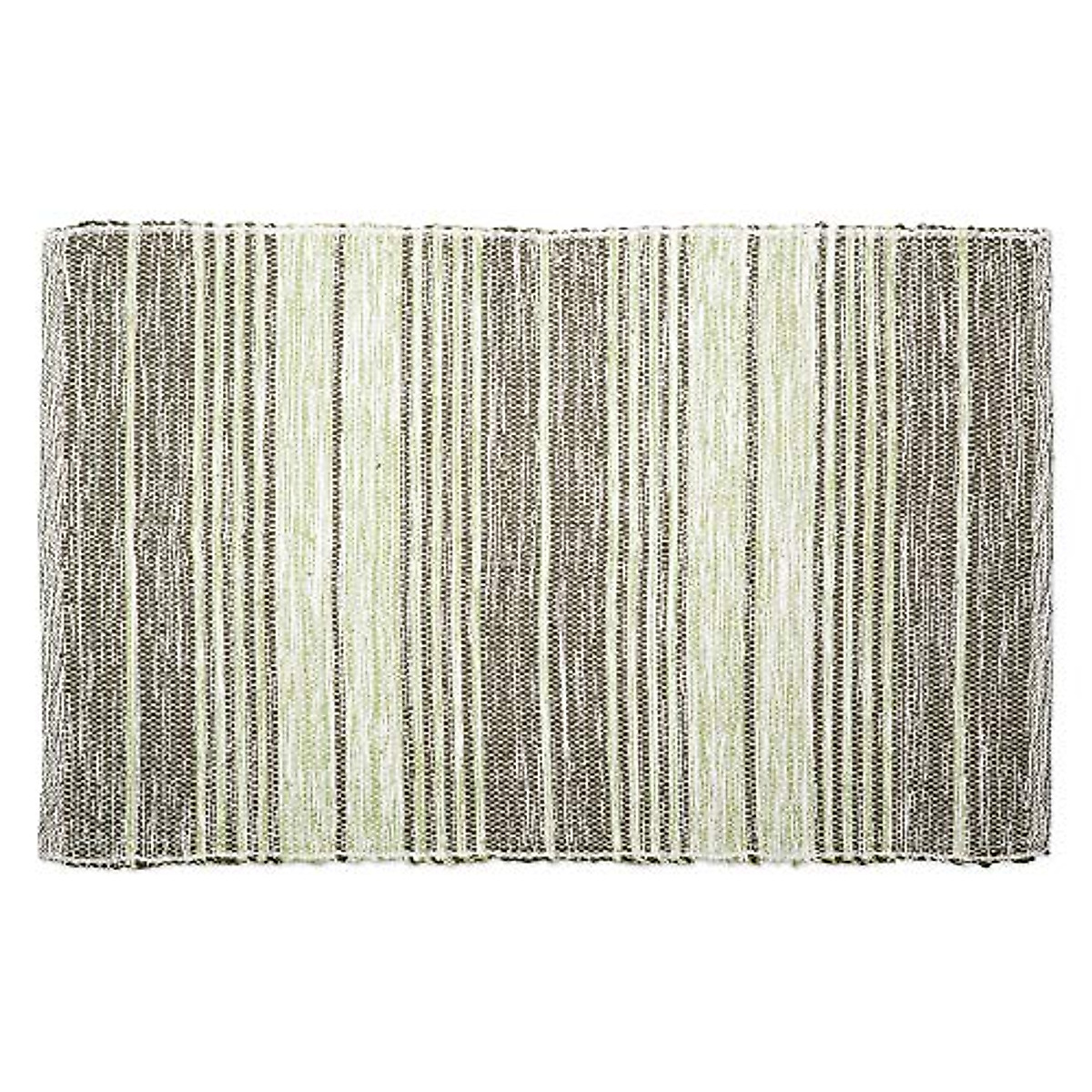 Contemporary Home Living 2' x 3' Army Green, Moss Green, and White Rectangular Recycled Yarn Rug