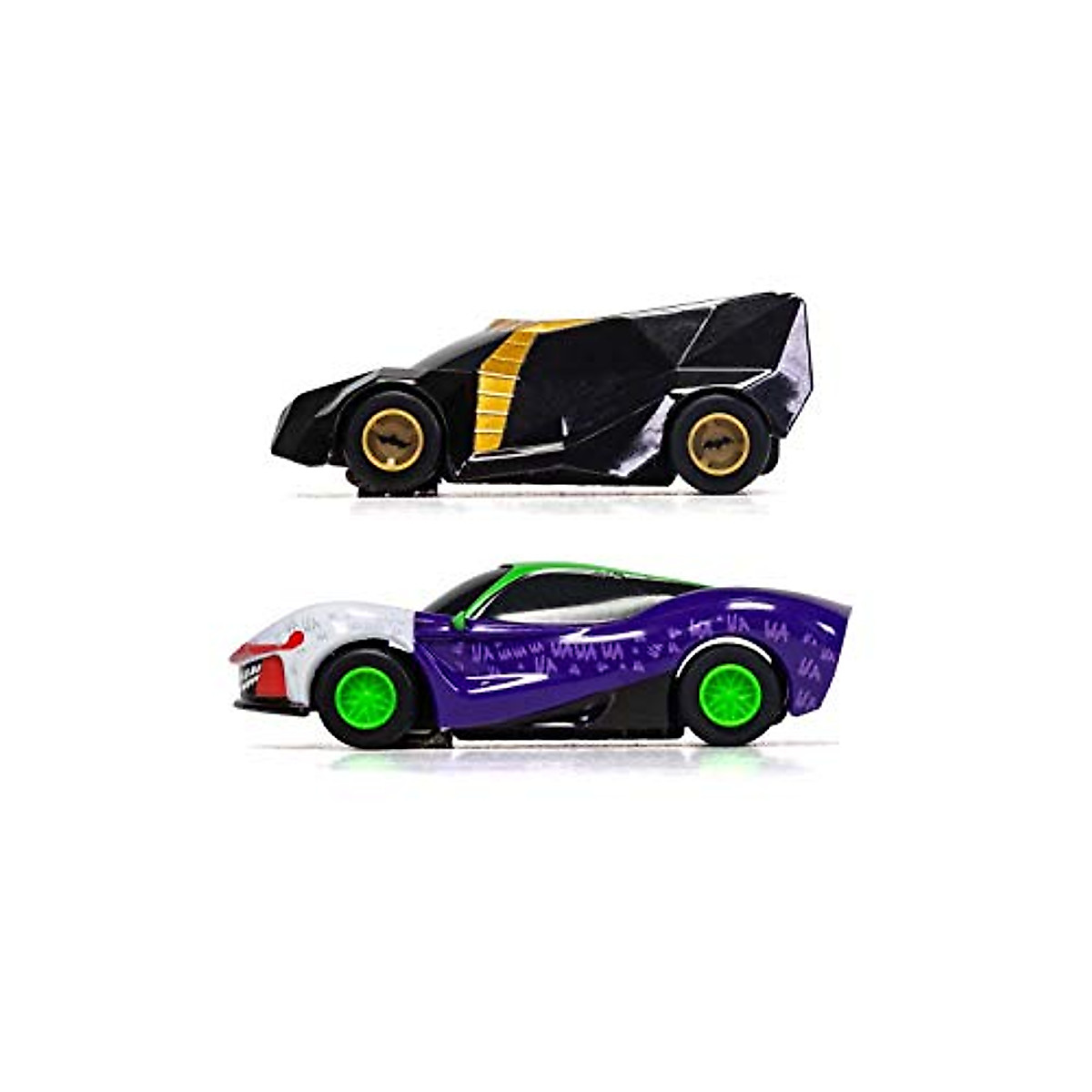 Scalextric Micro Scalextric Justice League Batman vs Joker Battery Powered 1:64 Slot Car Race Track Set G1155T ,Black
