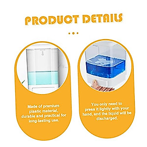 BETOOKY Manual Soap Dispenser Foams Soap Dispenser Push- Style Dispenser Liquid Soap Holder Wall Mounted Hand Wash Wall Holder Hotel Soap Dispenser Handwashing Fluid White Plastic Shampoo