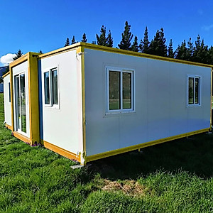 Extended Foldable Prefab Container Homes/40ft Folding Living Container/Expandable Cabin Foldable Container House