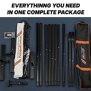 PickleballCentral Rally Pickleball Net, Portable Net System, Indoor/Outdoor, Pickleball Training Aids, Regulation Size, Alloy Steel Frame, Net and Carry Bag (Delux)