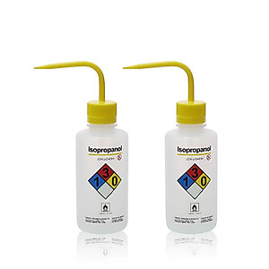 Labvida 2pcs of Safety Wash Bottles, Vol.500ml 17oz, Isopropanol Wash Bottle, LDPE Material, LVM003