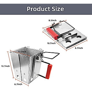 Mi hogar Collapsible Charcoal Chimney Starter for Lawn and Patio-Outdoor Cooking Tools & Camping Stoves