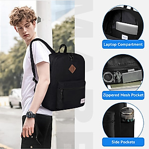 Backpack for School,ChaseChic Lightweight Water Resistant Daypack Bookbag Men Women/College/High School Teen Boys Girls Black