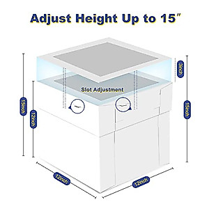 Tall Cake Box with Window, Tiered Cake Box, 12x12x12 Inch Cake Box, Disposable Cake Container, Cake Stand, Tiered Cake Stand, Large White Cake Box (1 Pack) and Silver Cake Board (white/white)