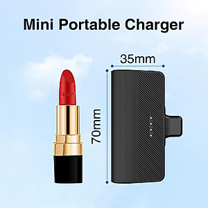 ATGIH Portable Charger for iPhone,3500mAh Ultra-Compact Small Power Bank Compatible with iPhone 6/7/8/SE/11/XR/12/12 Pro Max/13/13 Pro Max/14/14 Pro Max/14 Plus Series（Black）