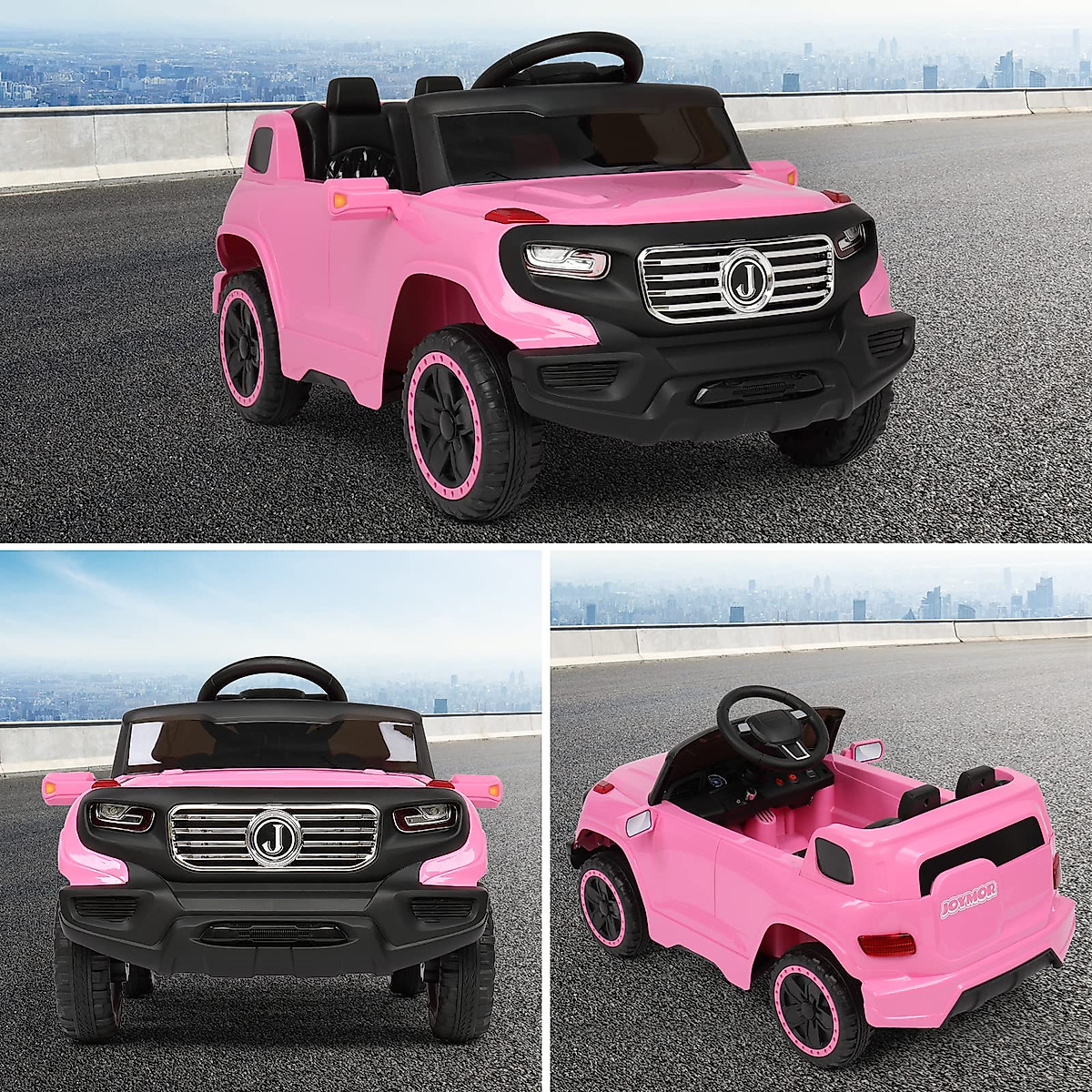 JOYMOR Kids Ride on Toy, Kids Truck 6V Battery Motorized Vehicles, w/Parent Remote Control, Children's Best Toy with 3 Speeds (Pink)