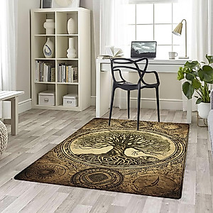 Tree of Life Celtic Rug - Tree of Life Rug Tree of Life Decor Viking Carpet Microfiber Area Rugs Viking Decor Machine Washable Rug Viking Nonslip Rug Viking Large Area Rug Viking Indoor Outdoor Rugs