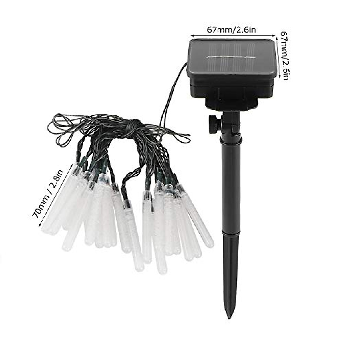 Pinsofy Outdoor Solar Lights String, Constant Light and Flashing Effect Solar String Lights Outdoor for Garden for Home Decoration for Wedding Party(Blue)