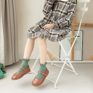 XiPriway Little Girls Vintage Ruffle Ankle Lace Socks Toddler Girl Boot Socks，Mixed 6 Pairs